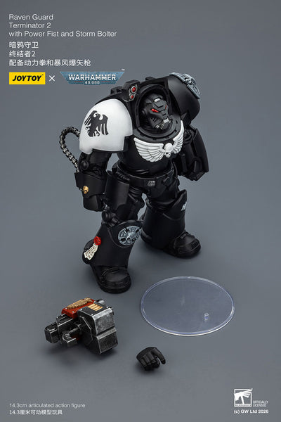 WARHAMMER Raven Guard Terminator 2 with Power Fist and Storm Bolter ...
