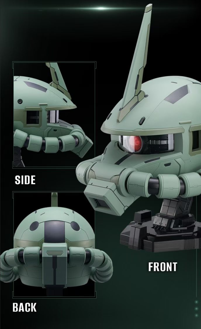 MS-06F Zaku II "Gundam" BNESH Head Collection - Hobby Bee Canada
